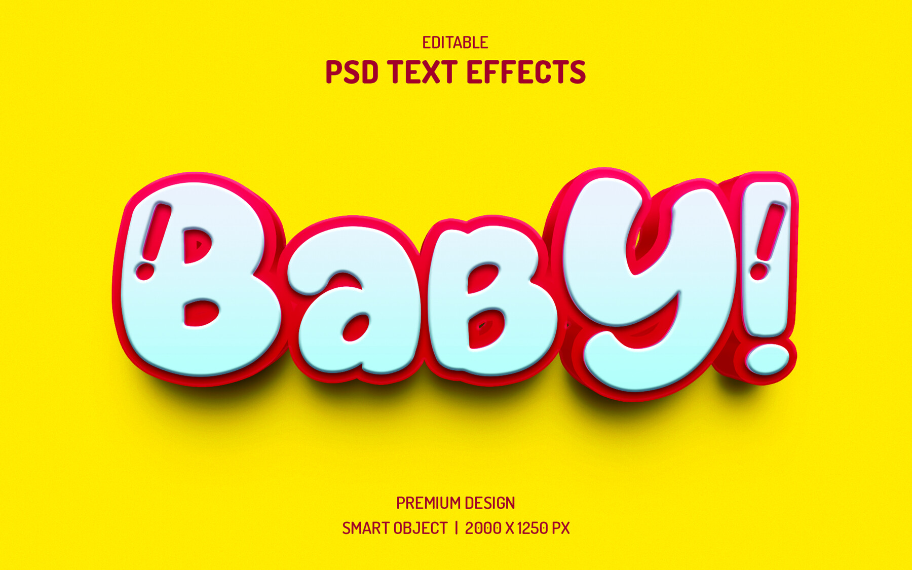 ArtStation - Baby. PSD fully editable text effect. Layer style PSD ...