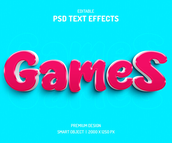 ArtStation - Games. PSD fully editable text effect. Layer style PSD ...