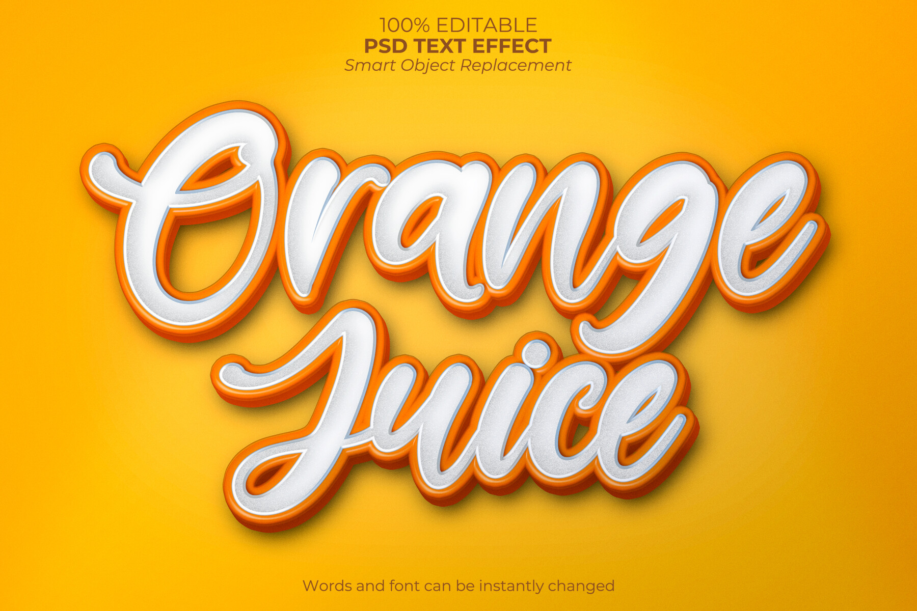 ArtStation - Orange Juice. PSD fully editable text effect. Layer style ...