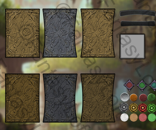 ArtStation - Fantasy TCG Card Design Kit | Game Assets