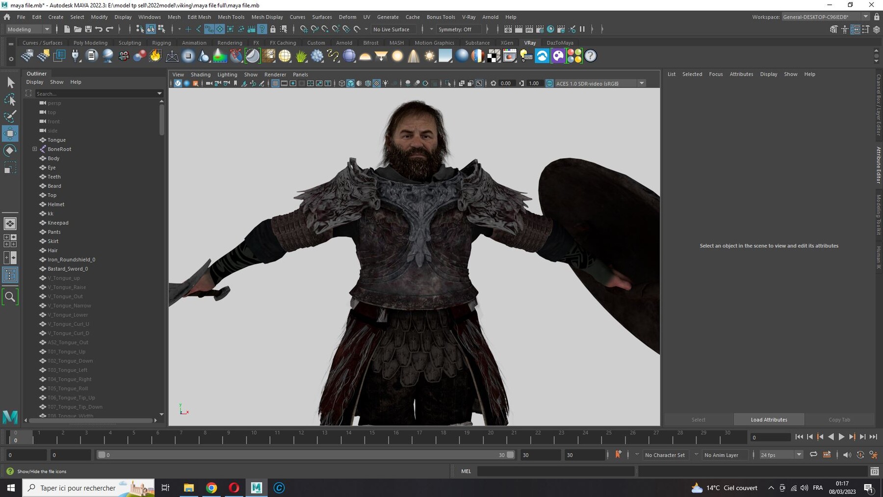 ArtStation - Viking Ready with facial rig | Game Assets
