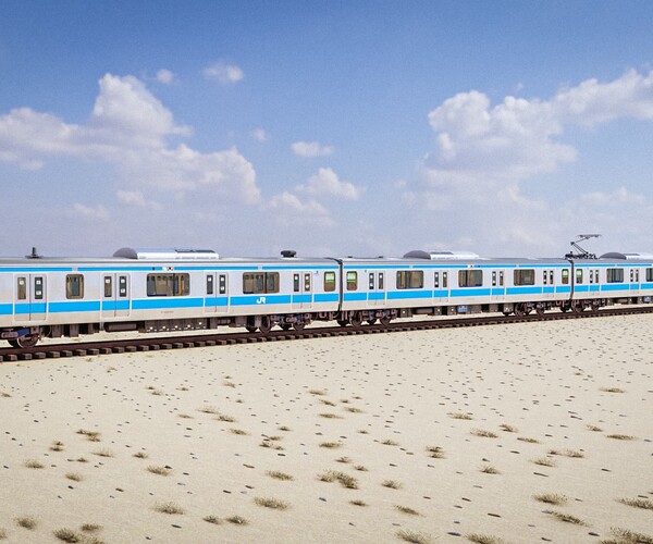 ArtStation - Keihin-Tohoku E233 Series Locomotive - Japanese Train 3D ...