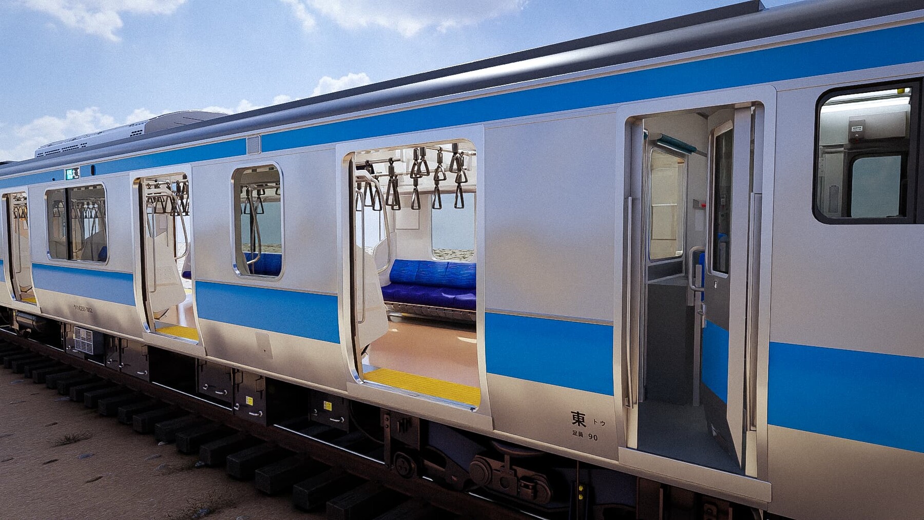 ArtStation - Keihin-Tohoku E233 Series Locomotive - Japanese Train 3D CAD Model | Detailed ...