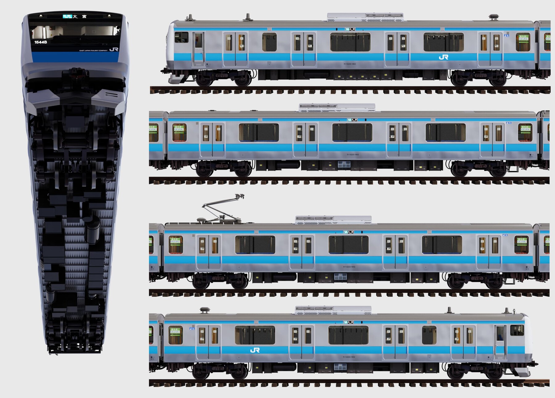 ArtStation - Keihin-Tohoku E233 Series Locomotive - Japanese Train 3D ...