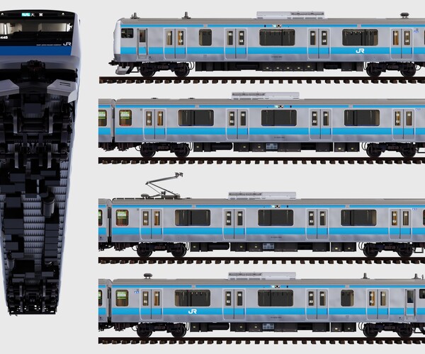ArtStation - Keihin-Tohoku E233 Series Locomotive - Japanese Train 3D ...