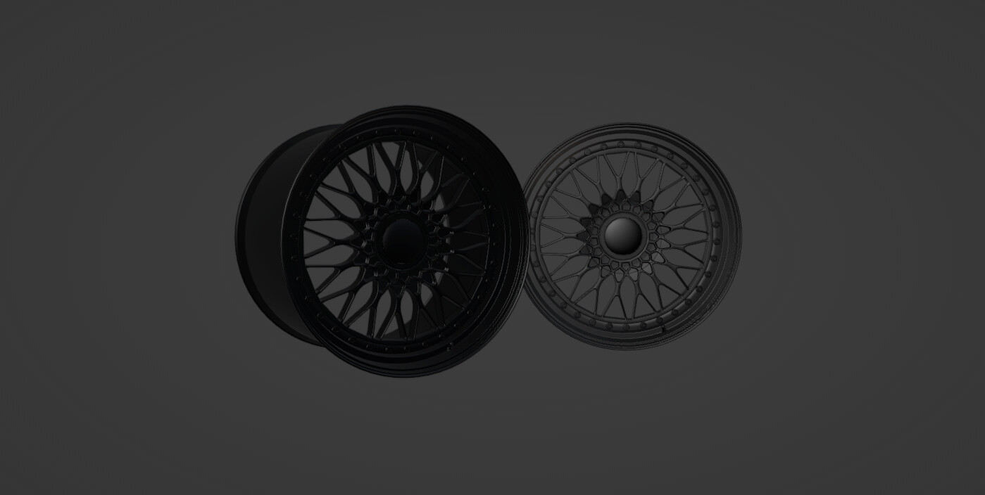 ArtStation - Car tire hub model [free color matching] | Resources