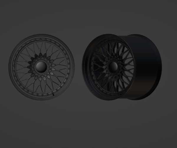 ArtStation - Car tire hub model [free color matching] | Resources