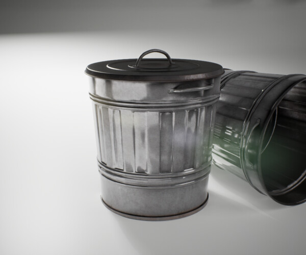 ArtStation - Metal Garbage Can | Game Assets