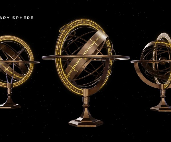 ArtStation - Luminous Armillary Sphere | Game Assets