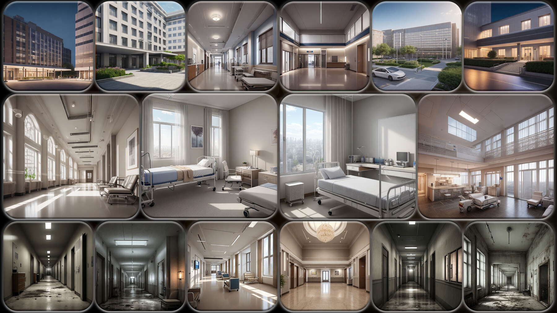 ArtStation - 600 Hospital | Interior - Exterior Reference Pack | 4K | v ...