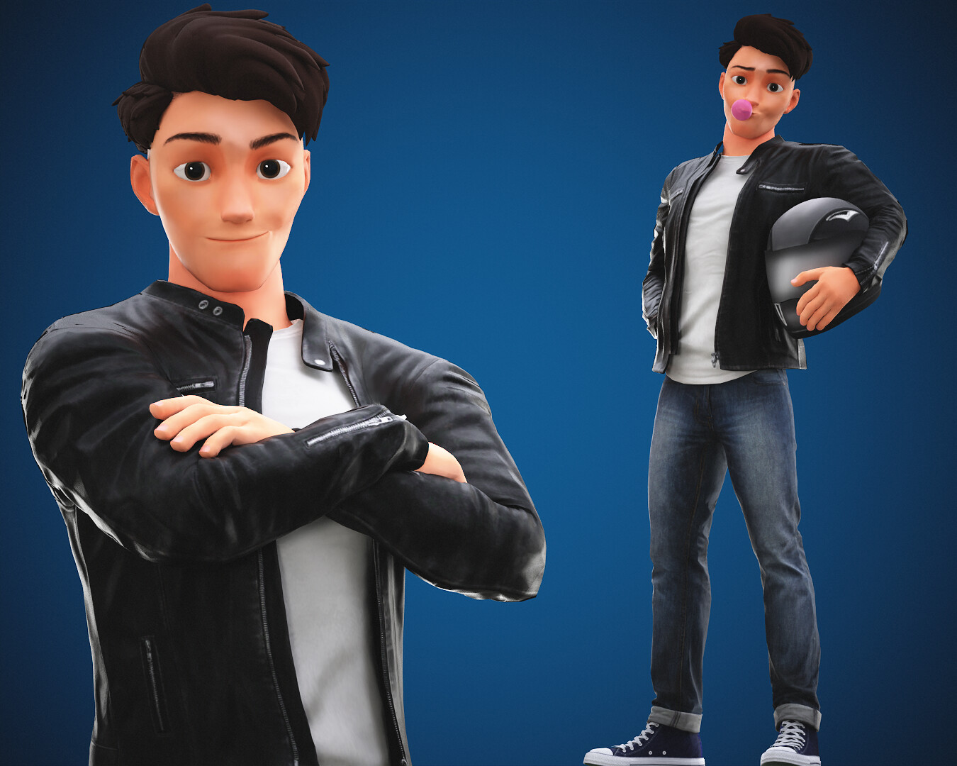 ArtStation - Stylized Cartoon game Guy Rigged | Game Assets