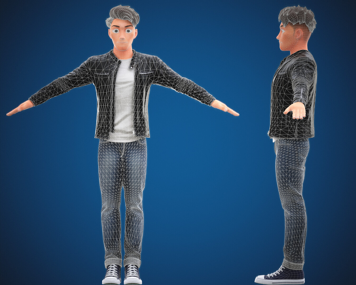 ArtStation - Stylized Cartoon game Guy Rigged | Game Assets