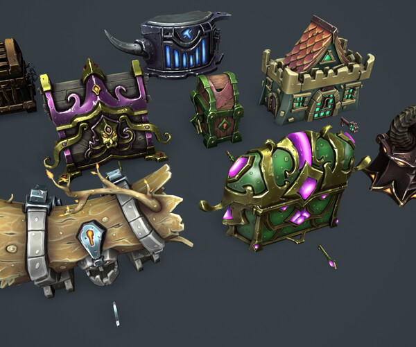 ArtStation - Fantasy chests 2 collection | Game Assets