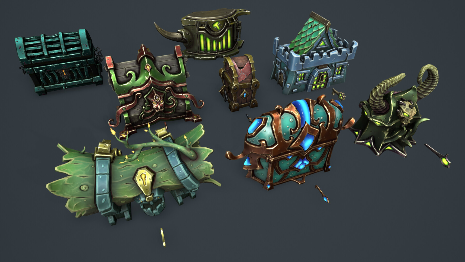 ArtStation - Fantasy chests 2 collection | Game Assets