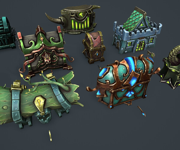 ArtStation - Fantasy chests 2 collection | Game Assets