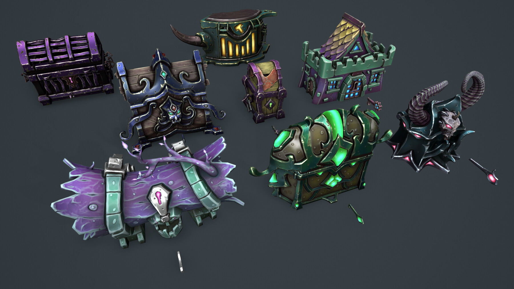 ArtStation - Fantasy chests 2 collection | Game Assets