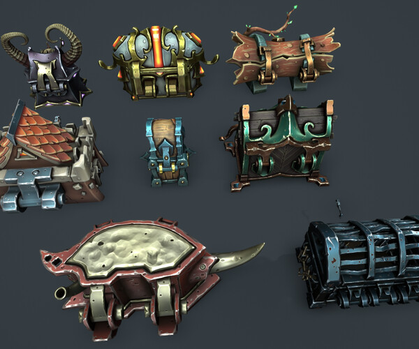 ArtStation - Fantasy chests 2 collection | Game Assets