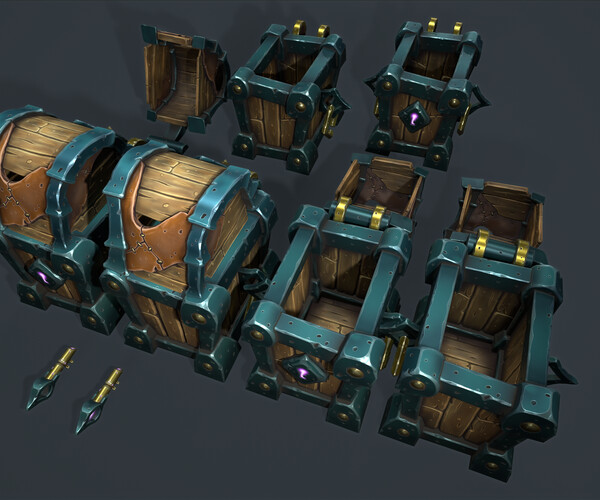 ArtStation - Fantasy chests 2 collection | Game Assets