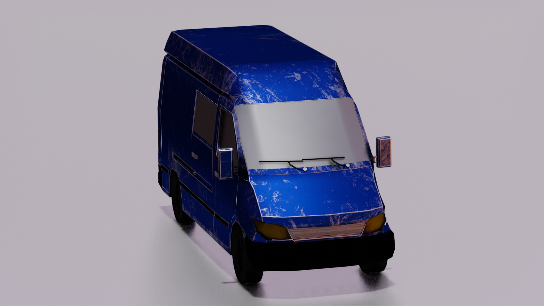 ArtStation - Blue van 3d model | Game Assets