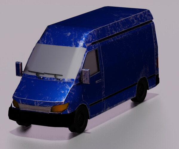 ArtStation - Blue van 3d model | Game Assets