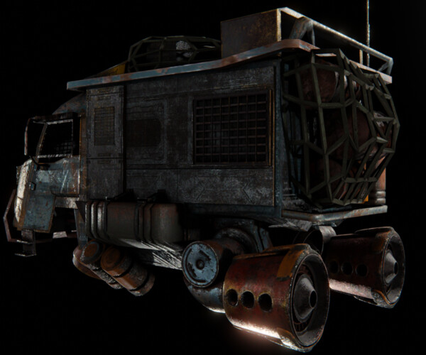 ArtStation - Rust Bucket Spaceship Van | Game Assets