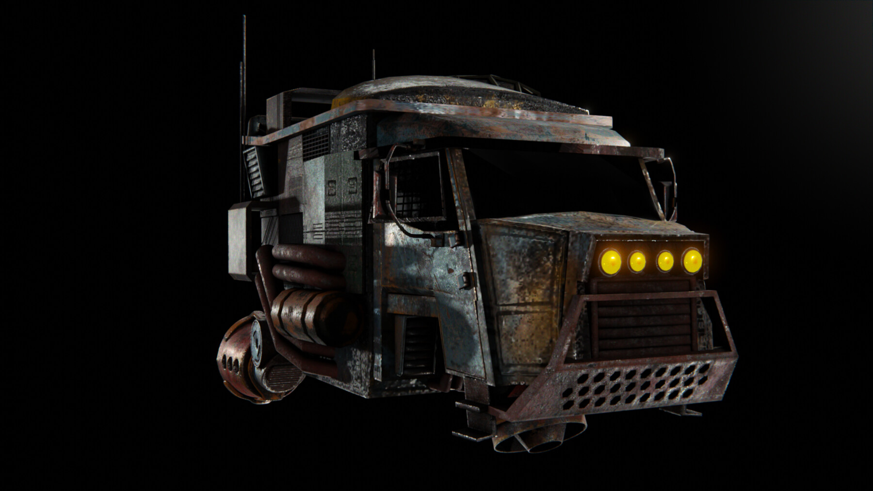 ArtStation - Rust Bucket Spaceship Van | Game Assets