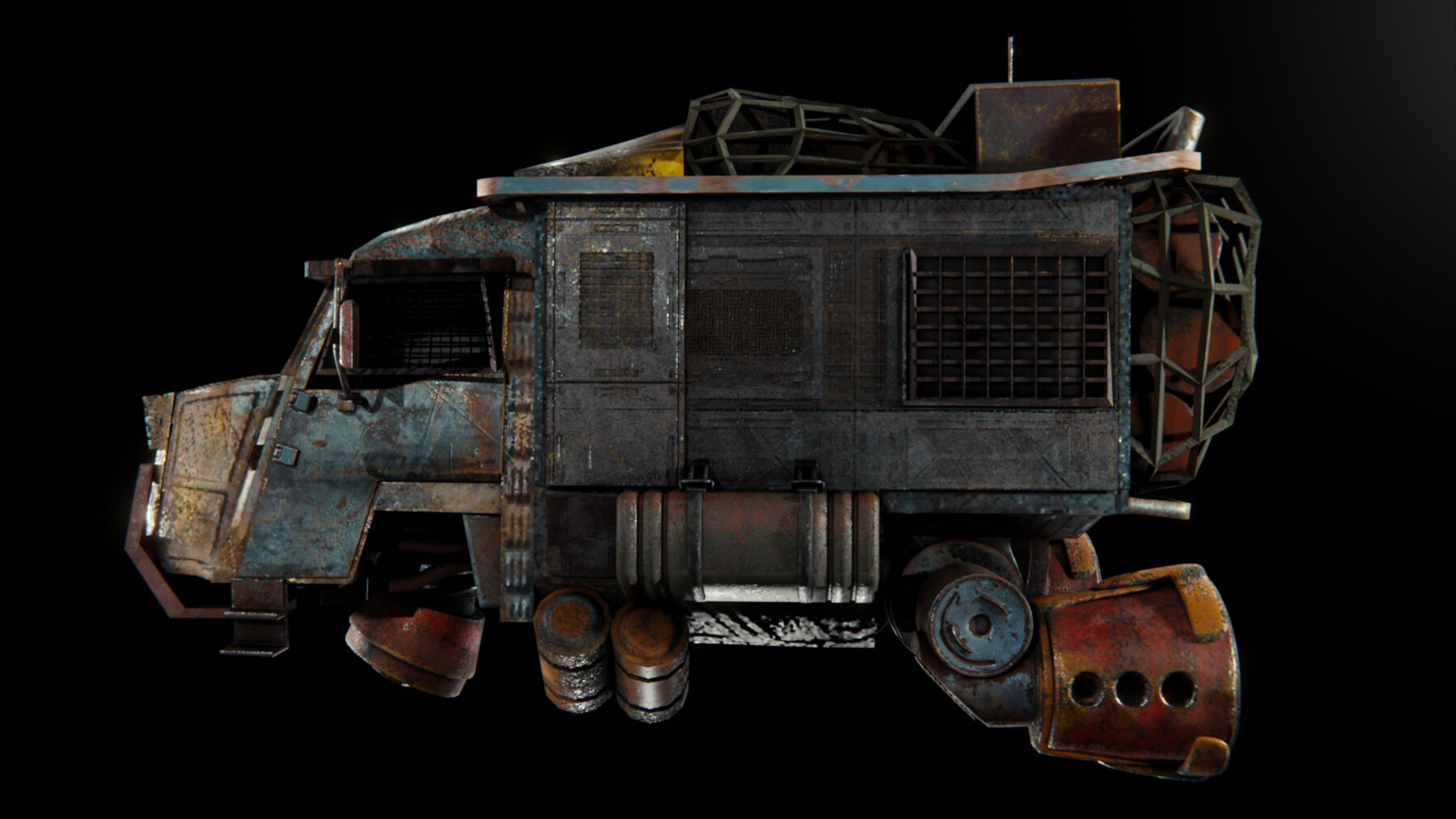 ArtStation - Rust Bucket Spaceship Van | Game Assets