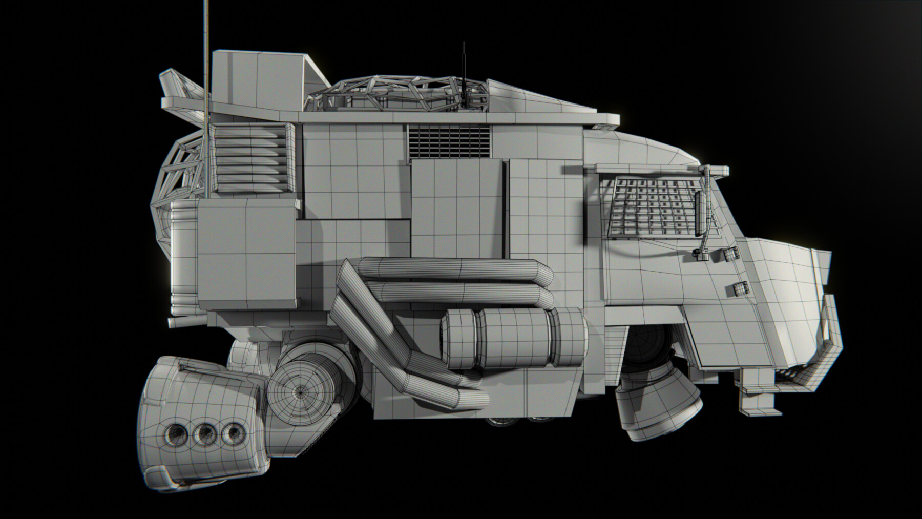 ArtStation - Rust Bucket Spaceship Van | Game Assets