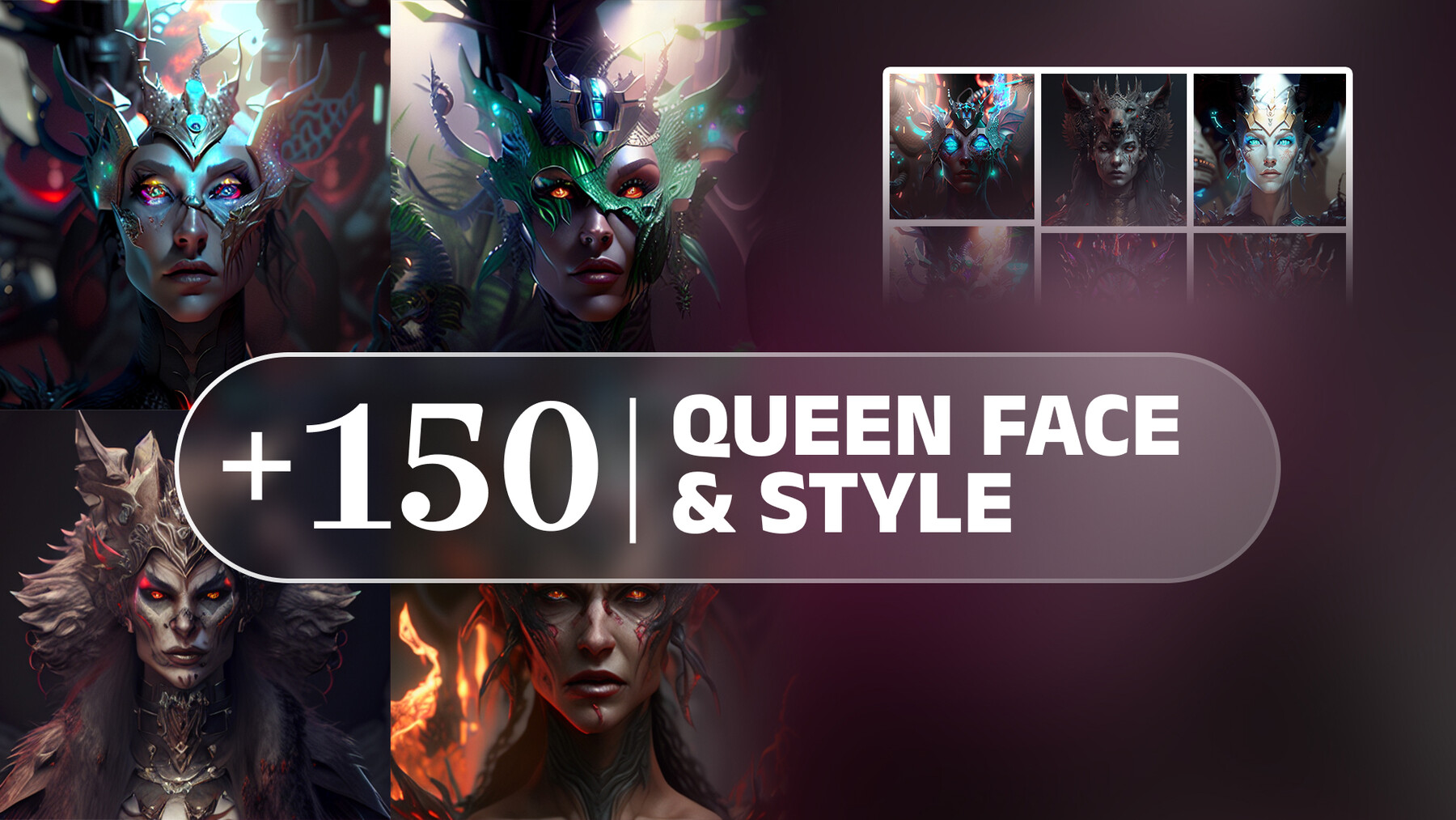 ArtStation - 150 QUEEN FACE & STYLE PACK | Artworks