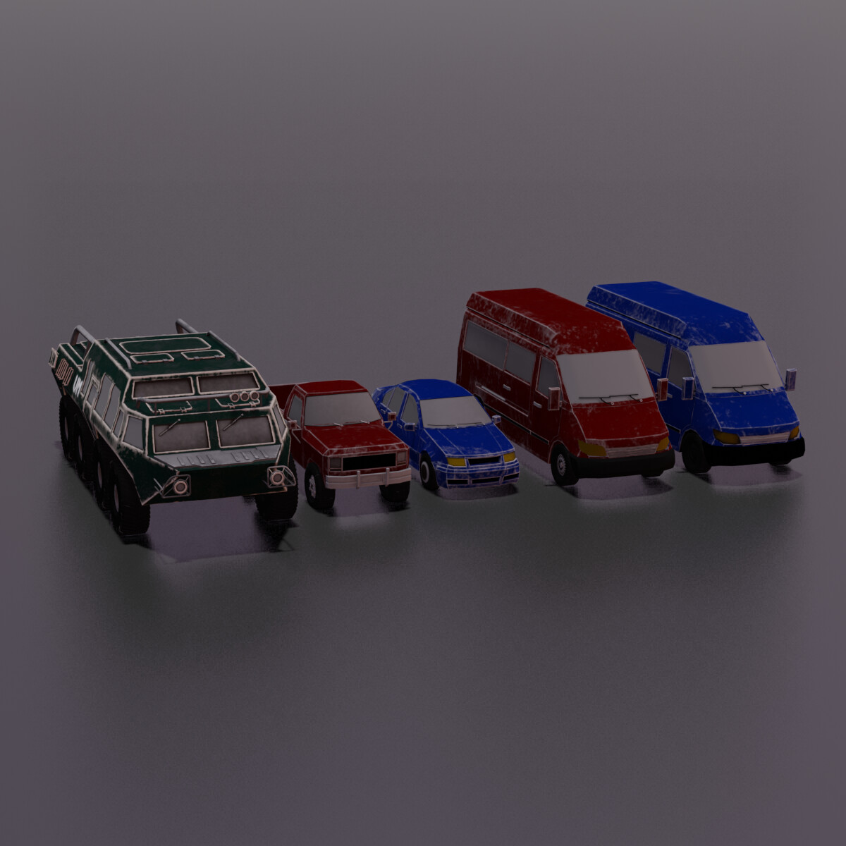 ArtStation - 5 IN 1 Vehicle 3d model | Game Assets