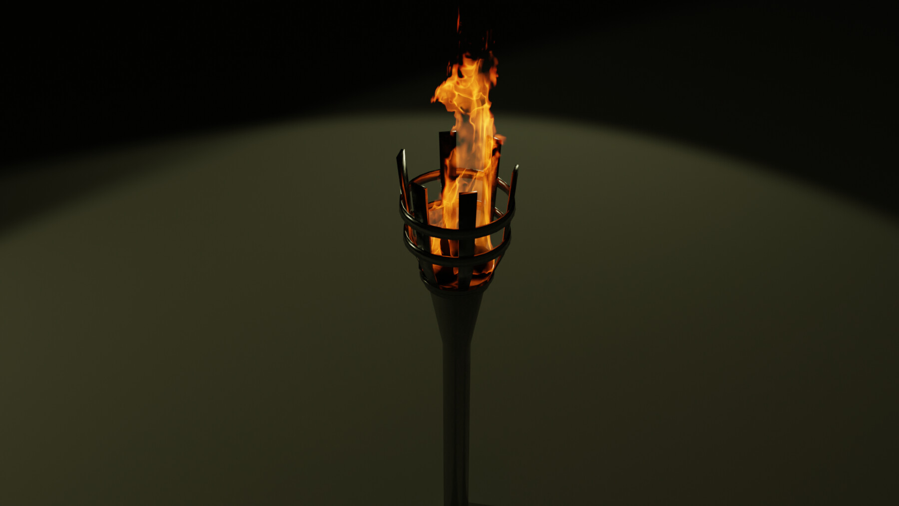 ArtStation - Torch with a metal handle | Game Assets