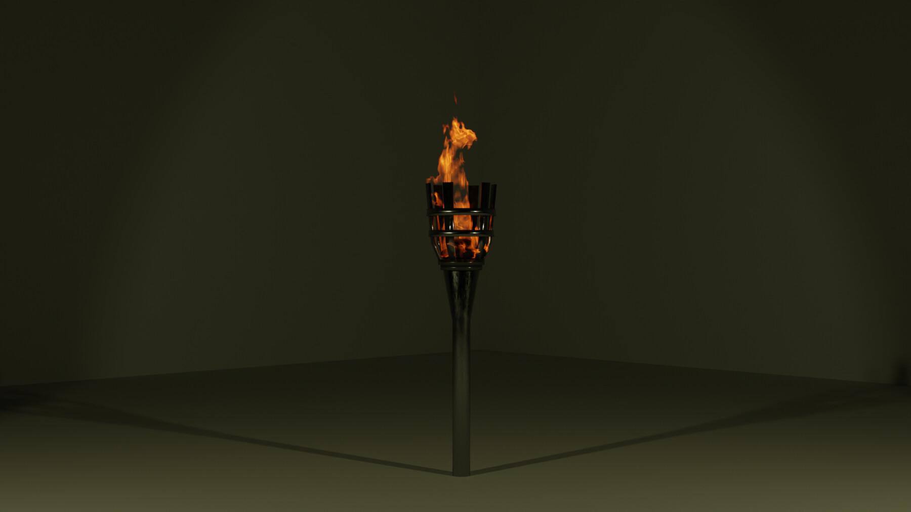 ArtStation - Torch with a metal handle | Game Assets