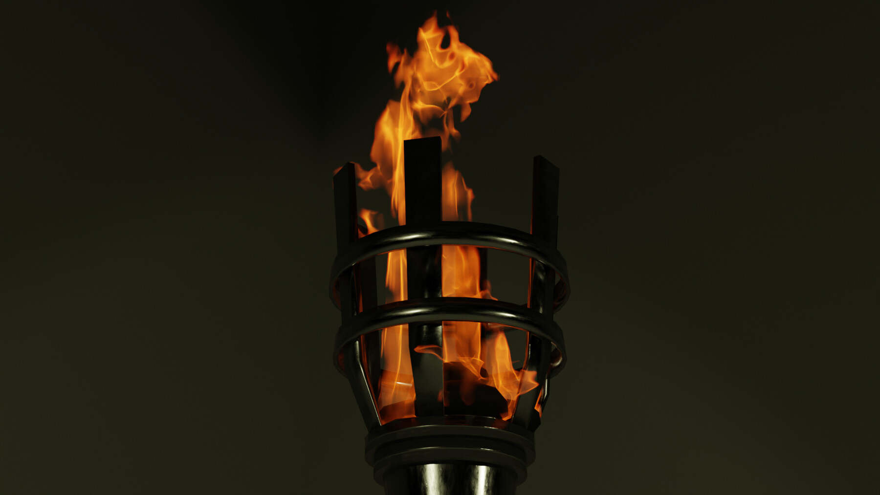 ArtStation - Torch with a metal handle | Game Assets