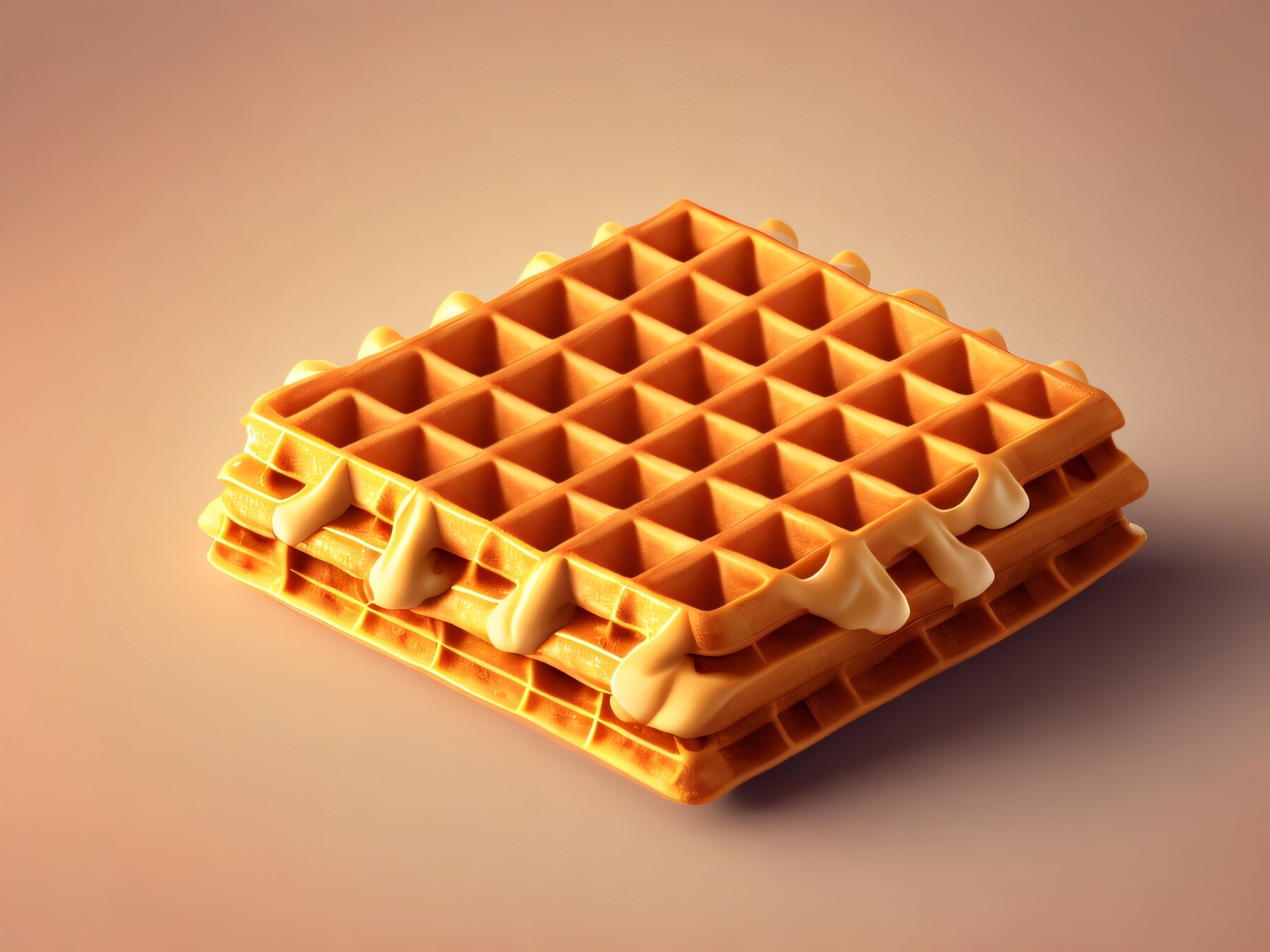 ArtStation - The Artistic Side of Breakfast: Waffle Image Art - pavan1419 | Artworks