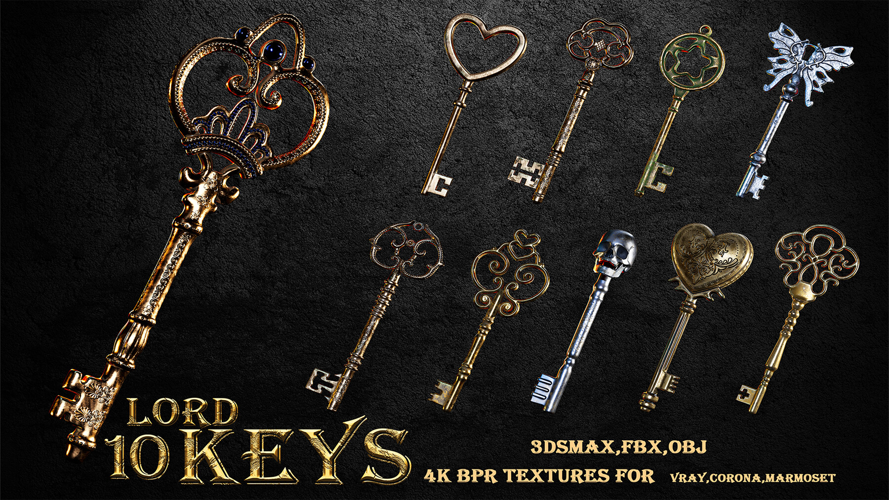 ArtStation - SPANISH DANCER OUTFIT WITH LORD KEYS | Game Assets