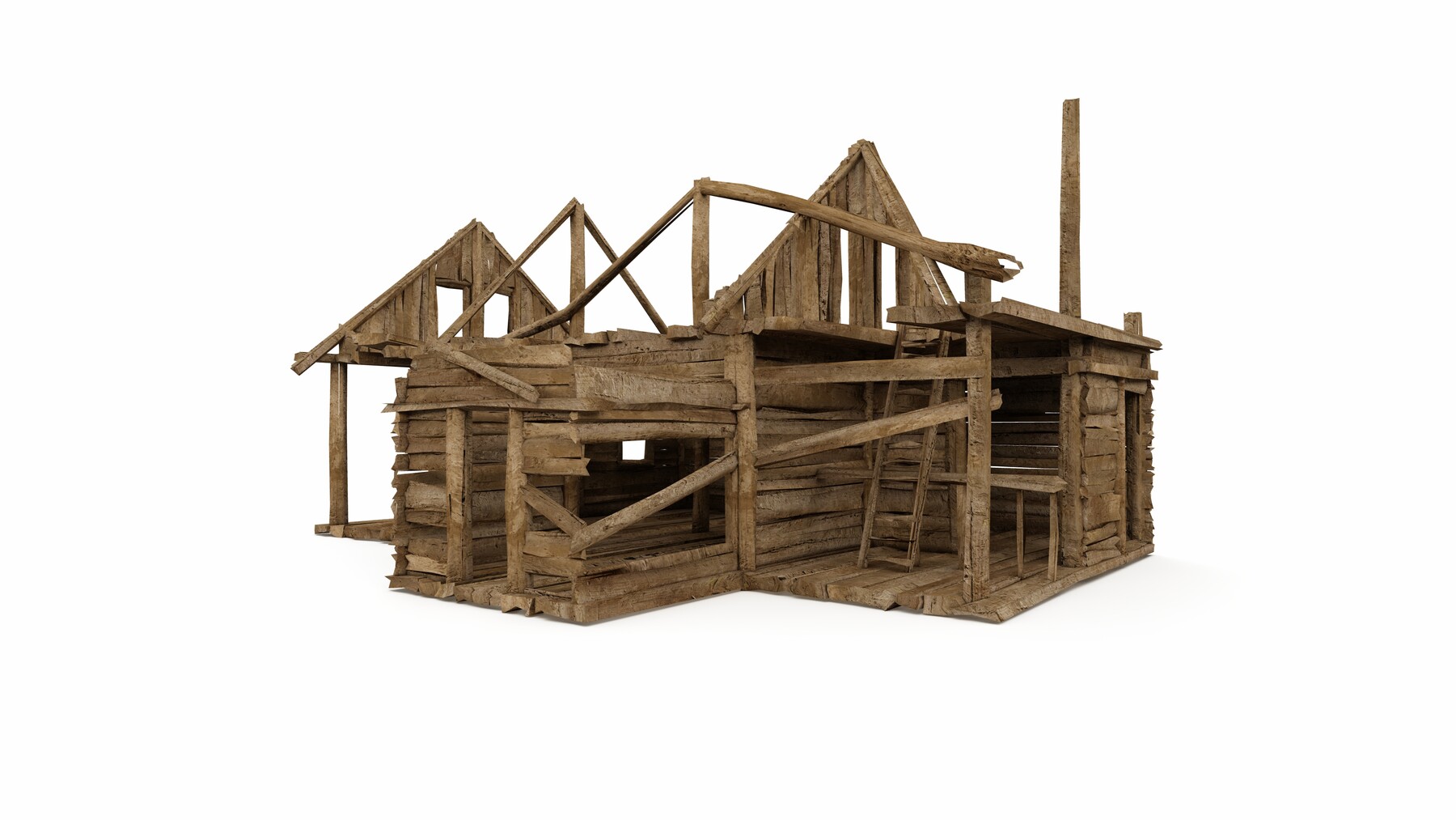 ArtStation - DAMAGED MEDIEVAL SETTLEMENT | Game Assets