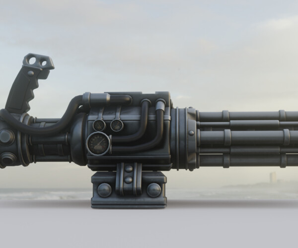 ArtStation - Minigun | Game Assets