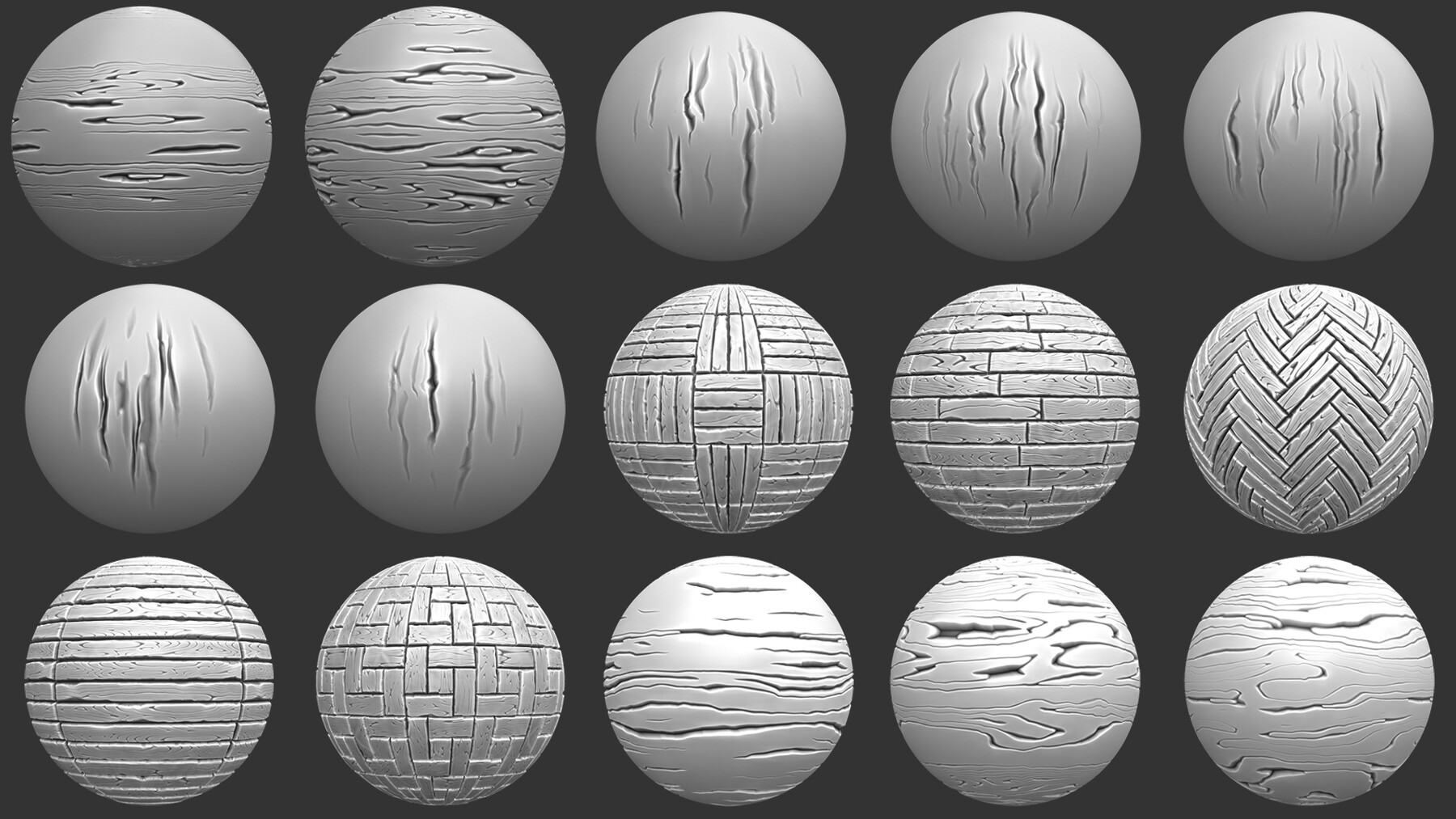 ArtStation - 40 Stylized Wood Alpha | Brushes