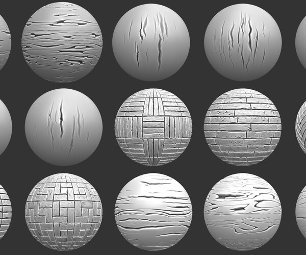 ArtStation - 40 Stylized Wood Alpha | Brushes