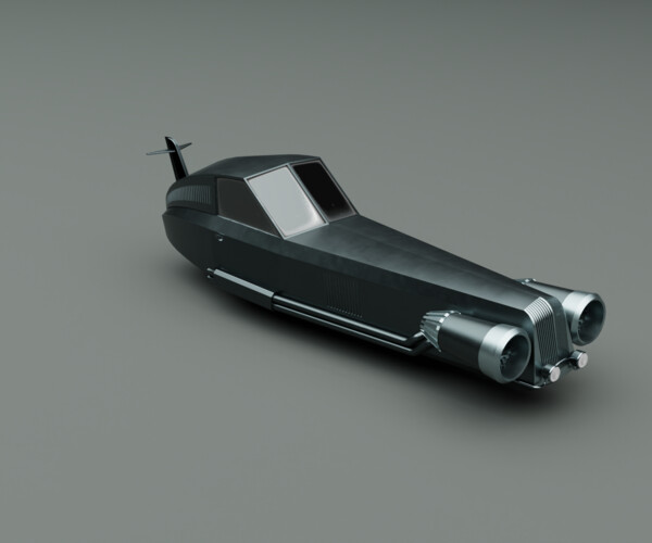ArtStation - Retro-futuristic game ready car. | Game Assets