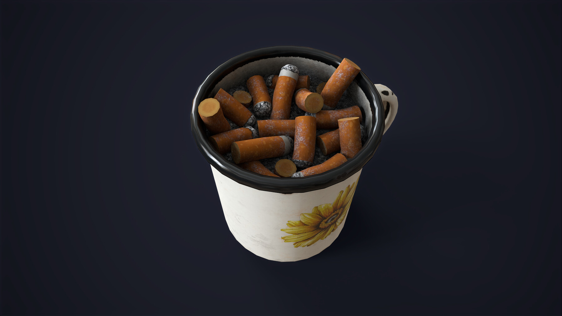 ArtStation - Ashtray in a mug | Game Assets