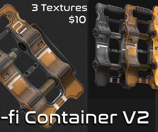 ArtStation - Sci-fi Container V2 PBR | Game Assets