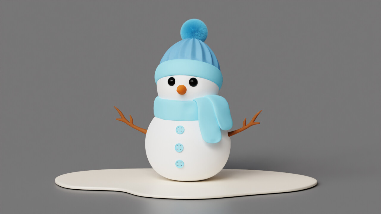 ArtStation - Snow man 3d model Low Poly | Resources