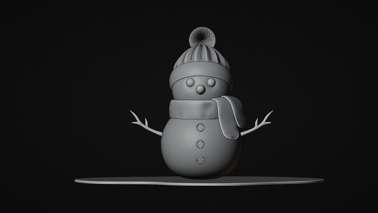 ArtStation - Snow man 3d model Low Poly | Resources