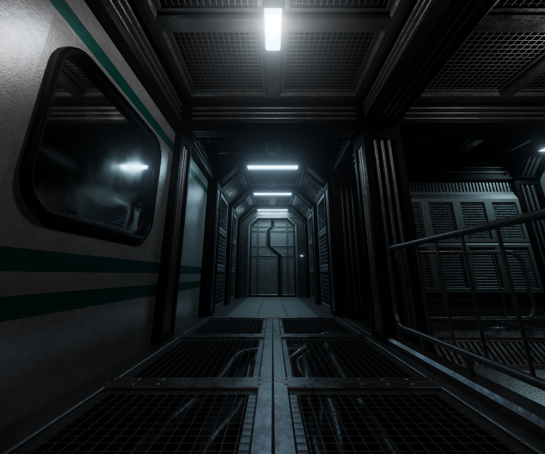 ArtStation - Sci-fi Hallway | Game Assets