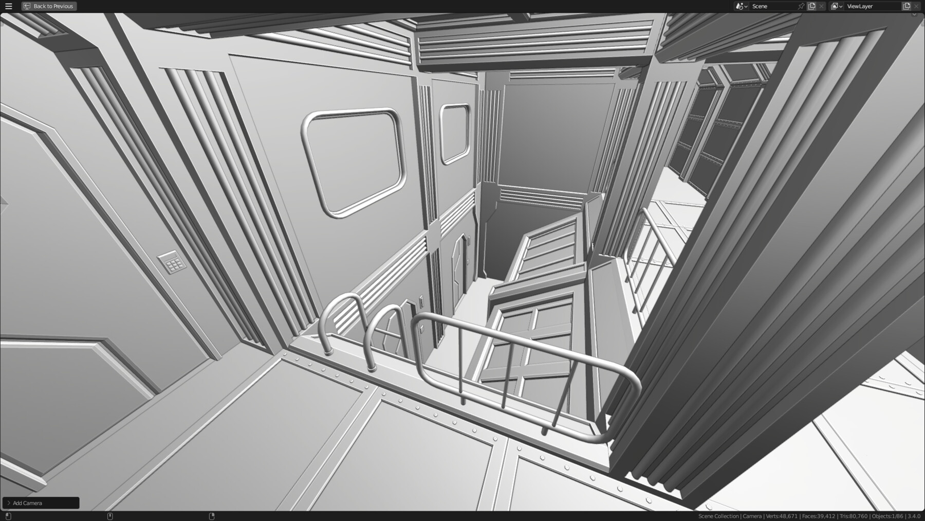 ArtStation - Sci-fi Hallway | Game Assets