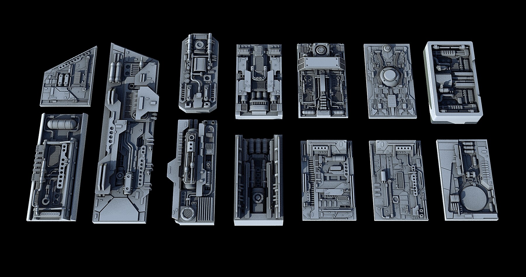 ArtStation - Sci-Fi KitBash and Props Pack (Part two) | Resources