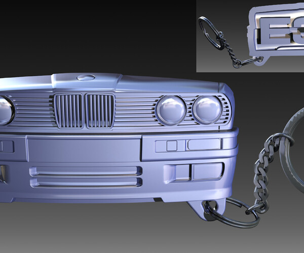 ArtStation - BMW e30 Mascot, Keychain, Keyring STL file 3D print. (v4 ...