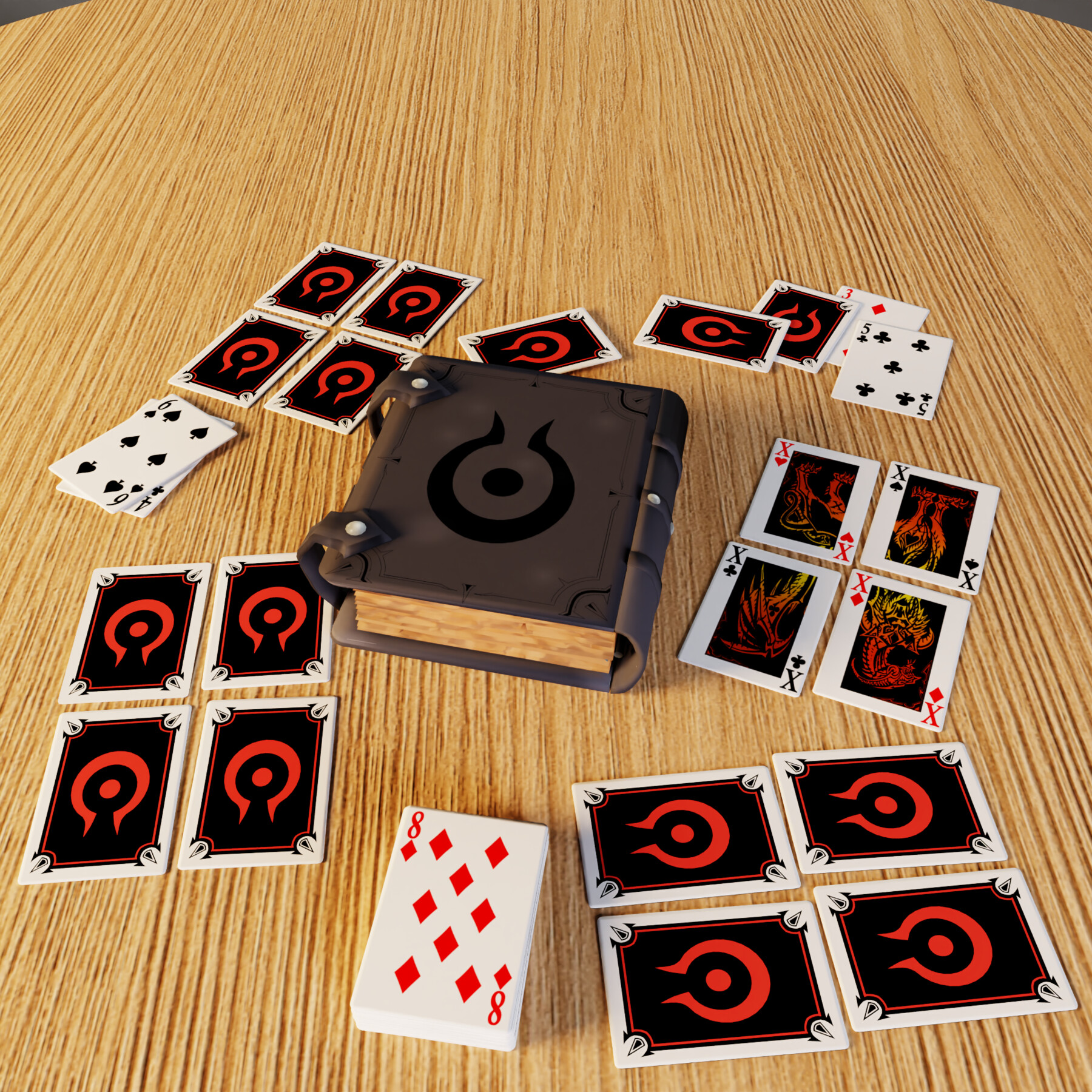ArtStation - Poker Card Deck Drump Set Low-poly 3D model | Game Assets