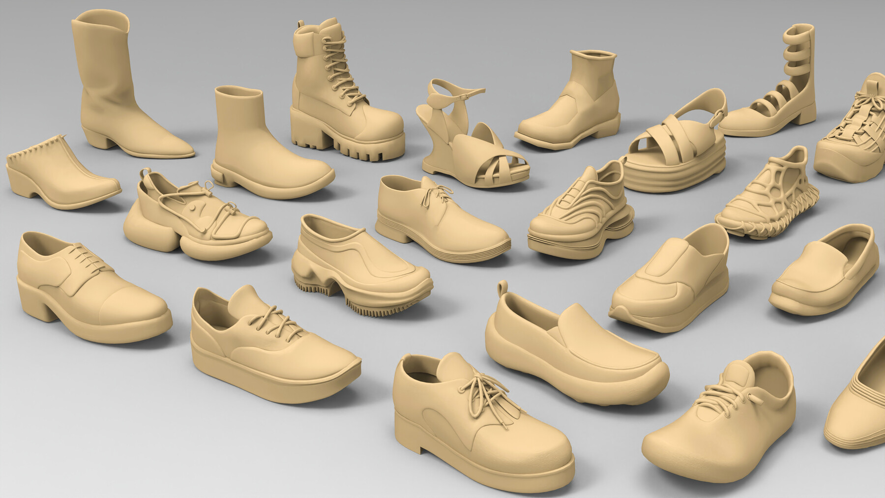 ArtStation - 25 basemesh shoes collection 5 | Resources